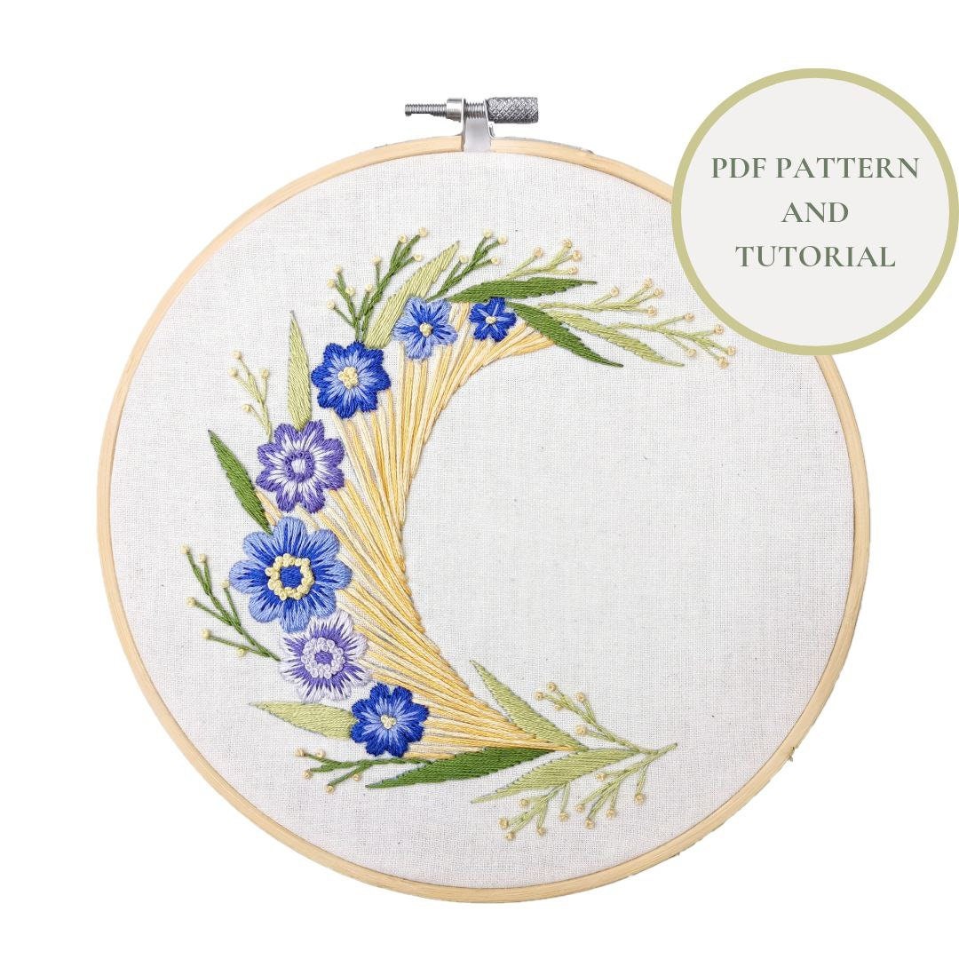 PDF Pattern + Color Guide + Tutorian for Beginners Embroidery Scheme ...