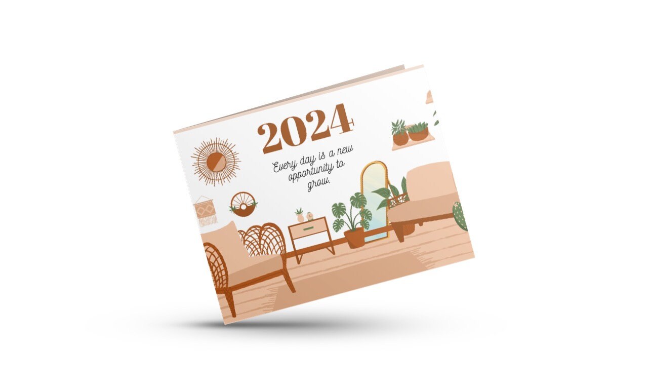 Printable Home 2024 Calendar: Motivational Quotes, Cozy Décor ...