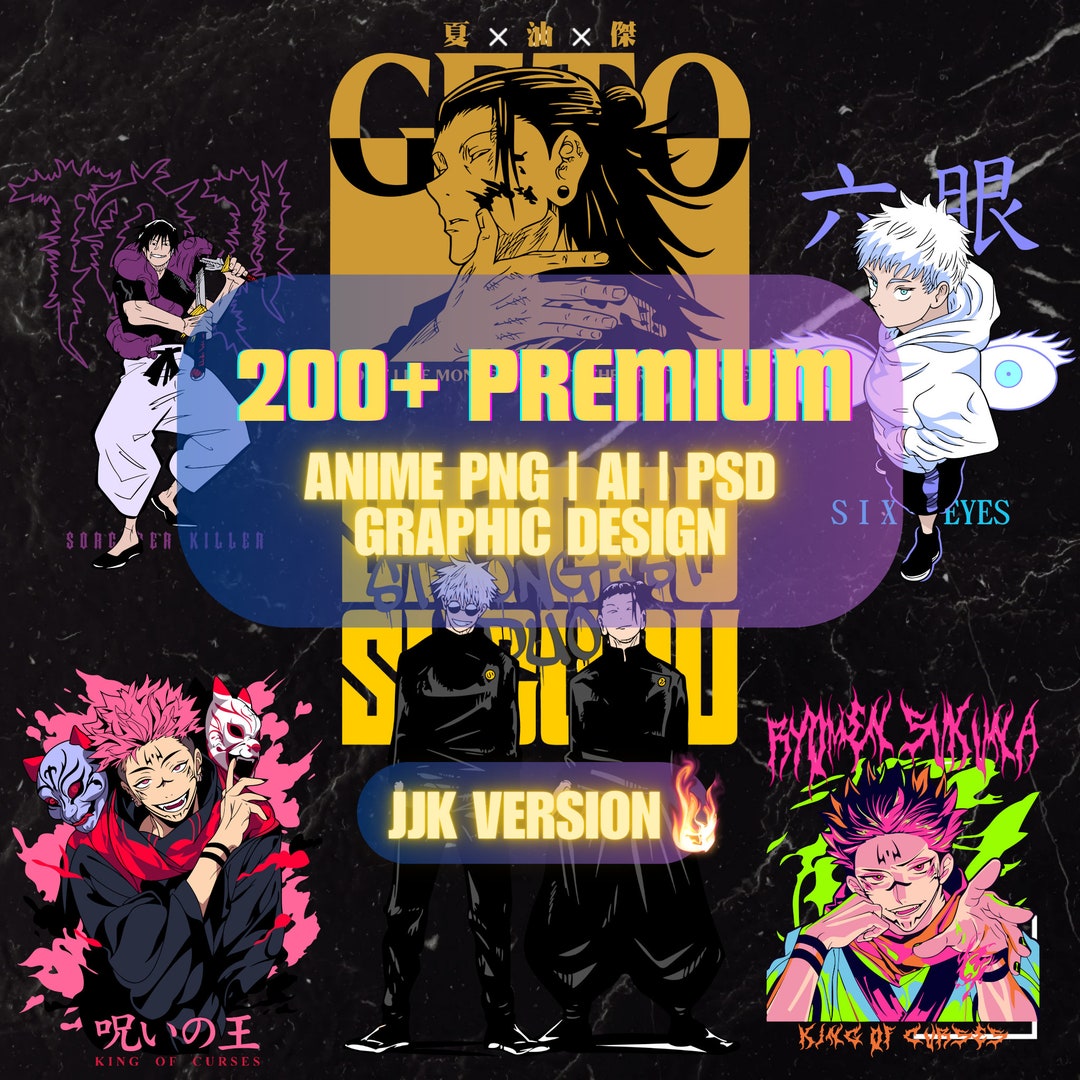 200 PREMIUM Anime Graphic Design Anime T-shirt Design PNG , Ai, Psd ...