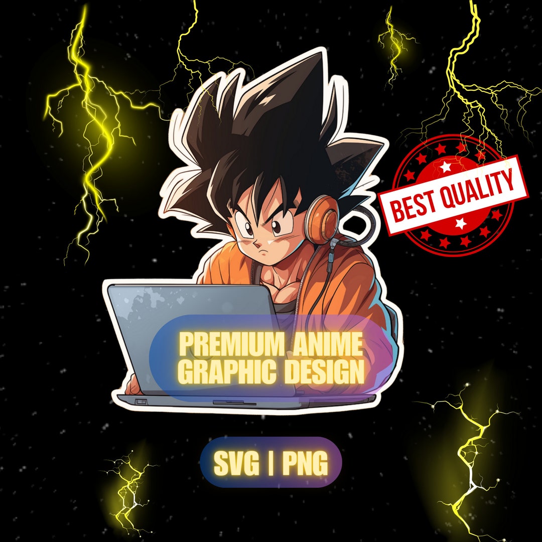 Sticker Anime SVG PNG Graphic Design DBZ Version Anime - Etsy