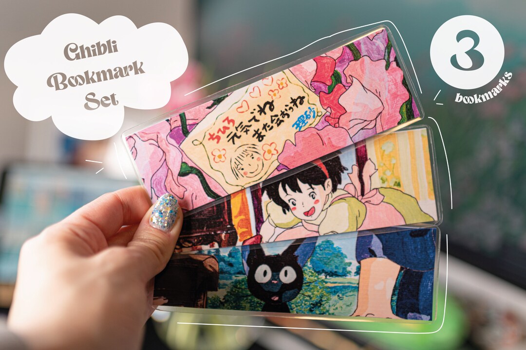 Ghibli Art Bookmarks Ghibli Bookmark Set Ghibli Bookmarks Bookmark Set ...