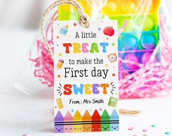 A Little Treat to Make Your First Day Sweet Tag, Printable First Day of ...