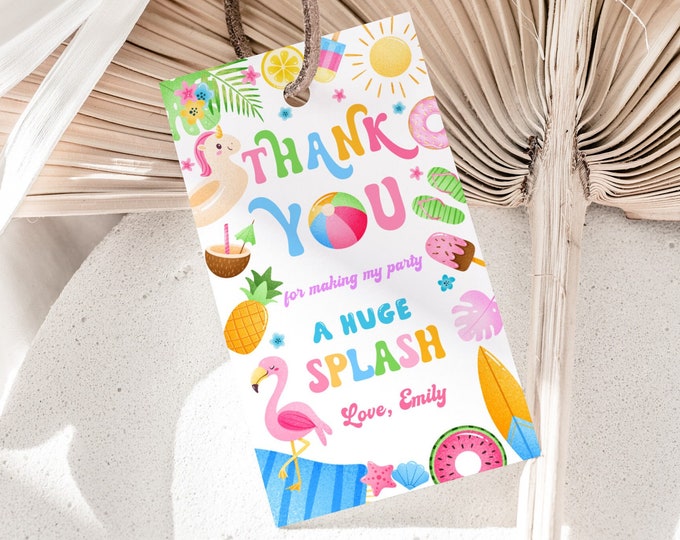 Editable Birthday Era Party Gift Tag, Era Thank You Tags, Eras Birthday ...