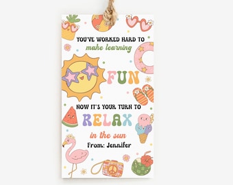 Teacher Appreciation Week Gift Tag, Printable End of School Year Favor ...