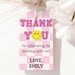 Smiley Face Thank You Gift Tag, Preppy Retro Smiley Happy Face Favor ...