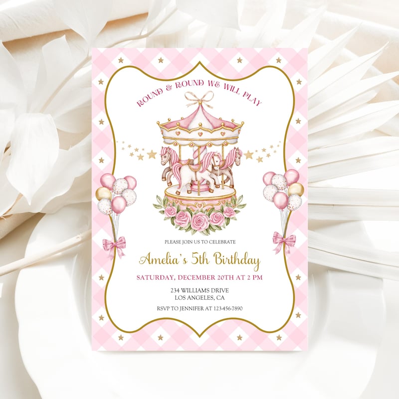 Pink Carousel - Etsy