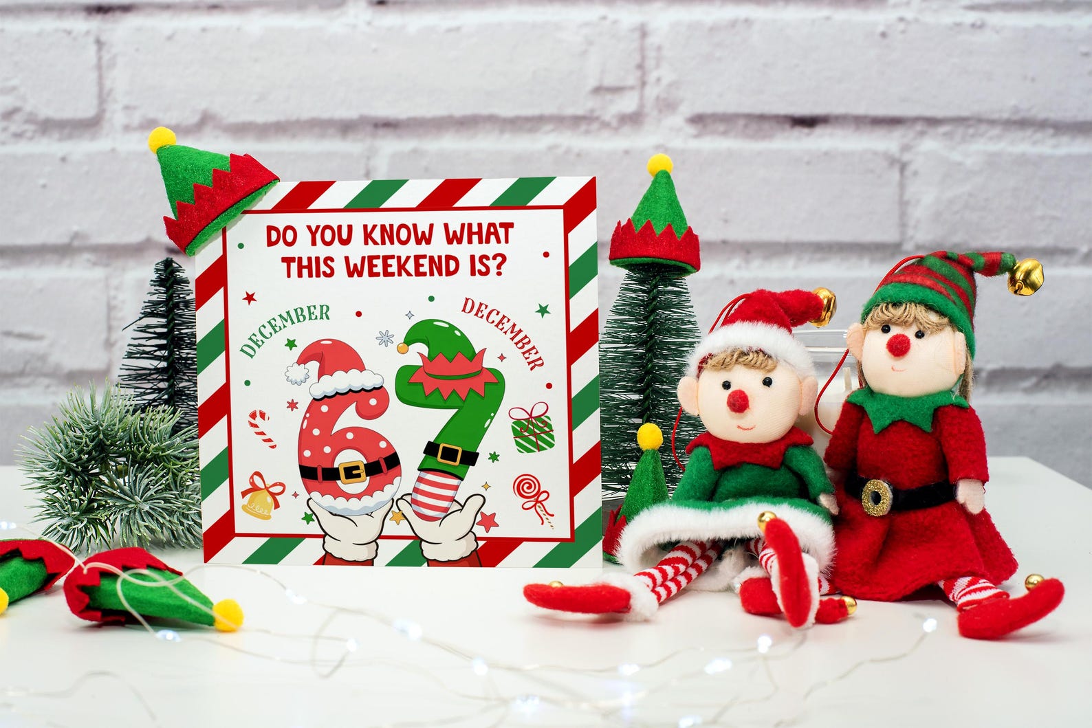 6-7 Elf EDITABLE & Printable Props, Elf 6 7 Theme Note Cards Kit ...