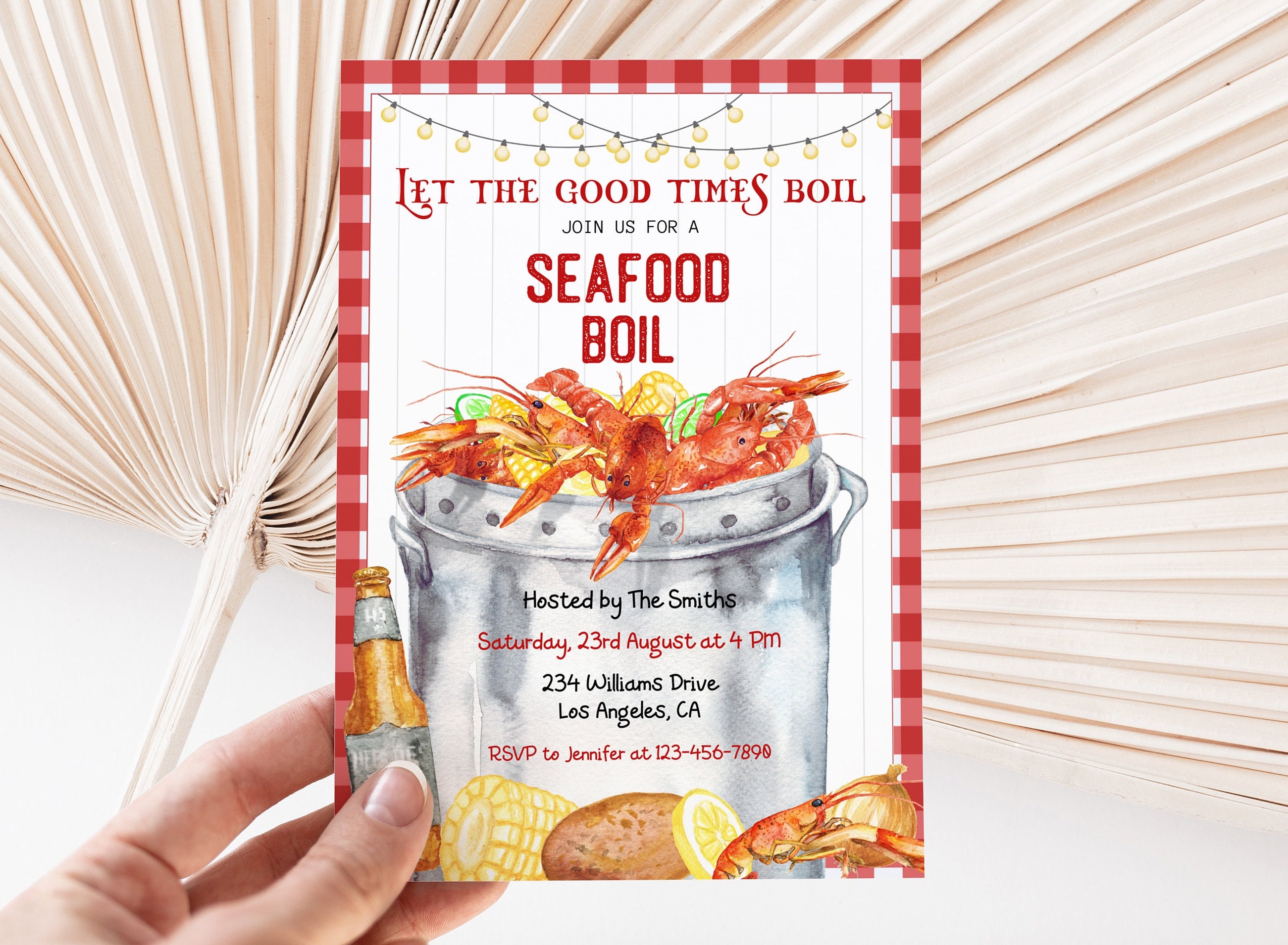 Editable Seafood Boil Party Invitation,seafood Invite,let the Good ...
