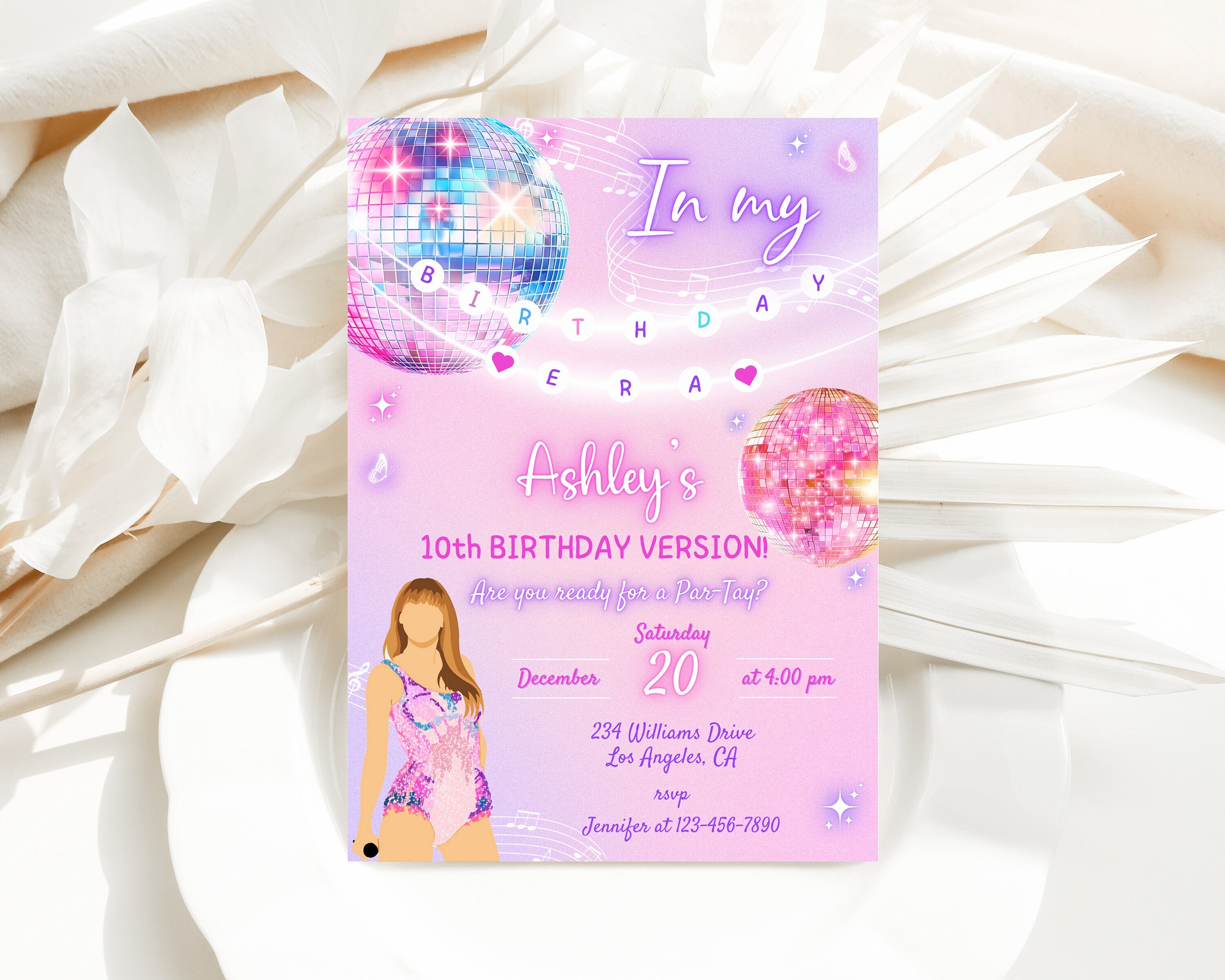 Era Birthday Party Invitation,era Invite,music Tour Movie Invite ...