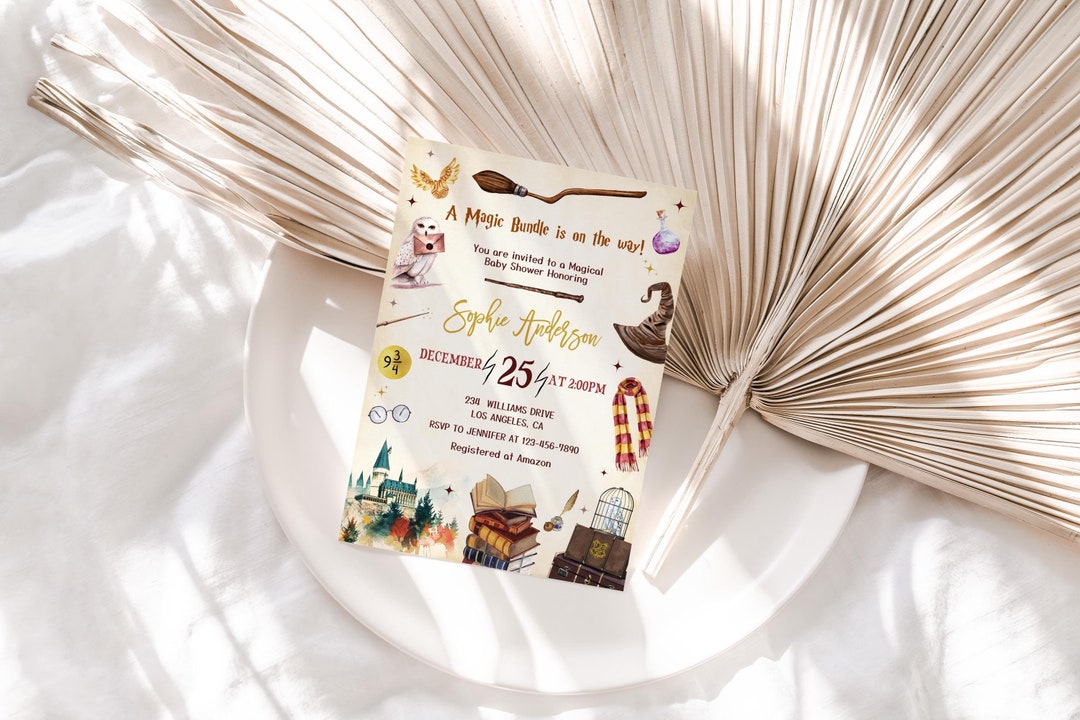 Wizard Baby Shower Invitation,magic Boy Baby Shower Invite,magical ...