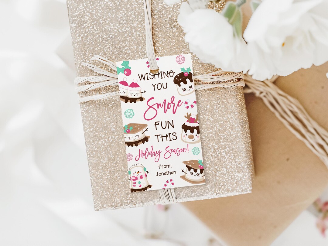 Printable Christmas S'mores Gift Tag Template,editable Smores Fun ...