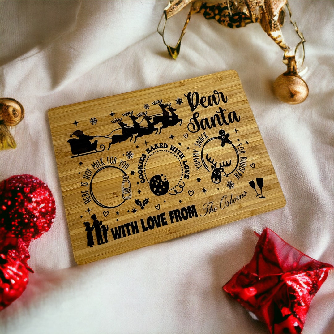 Customizable Santa Treat Board / Christmas Eve Tray / Santa Cookie ...
