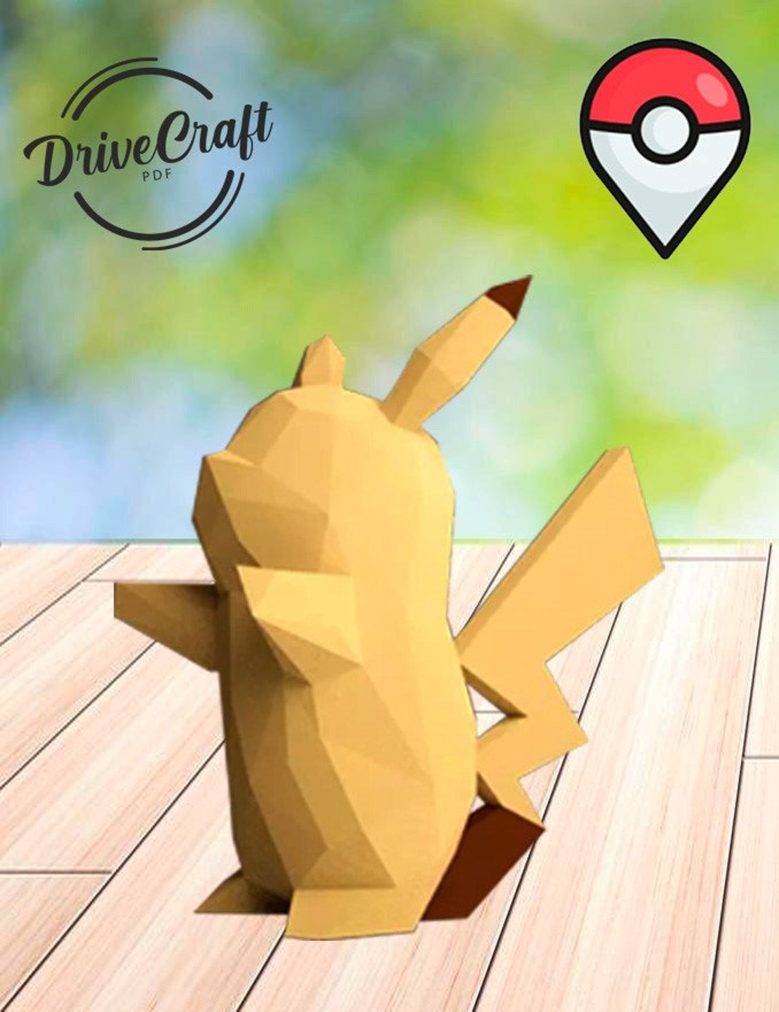 Papercraft Paquete Plantilla Pdf Svg Dxf 7 Pokémons Abstracto 3d Origami Decoración Del