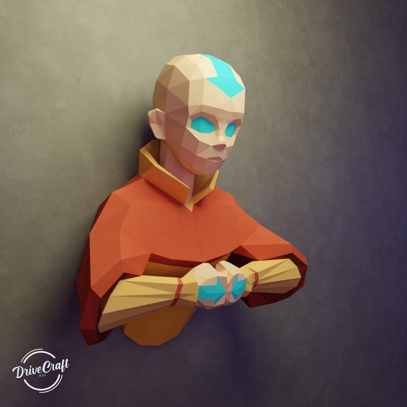 Papercraft Anng and Appa, Avatar: the Last Airbender, PDF Template Pack ...