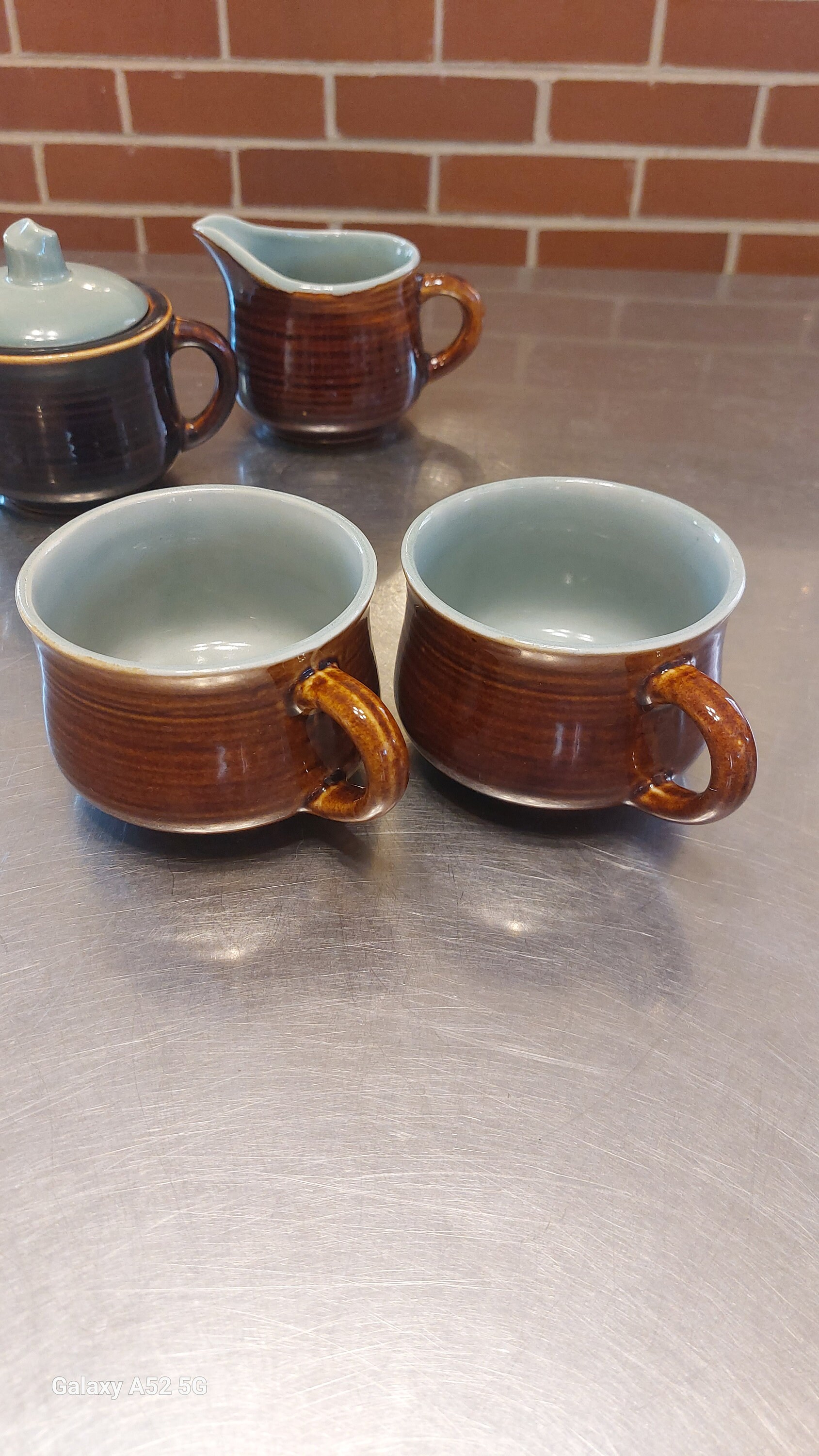 Vintage Red Wing Pottery Village Green Creamer Sugar and 2 - Etsy