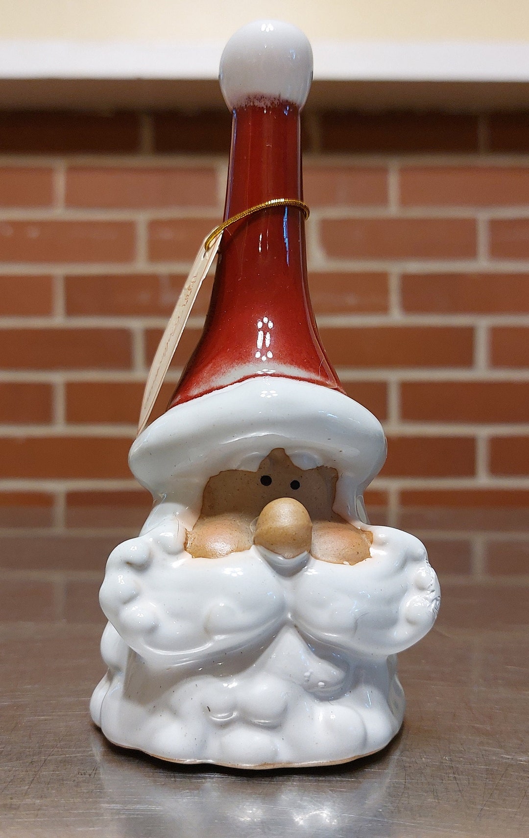 Vintage Porcelain Santa Claus Bell Christmas Ornament Tii Collections ...