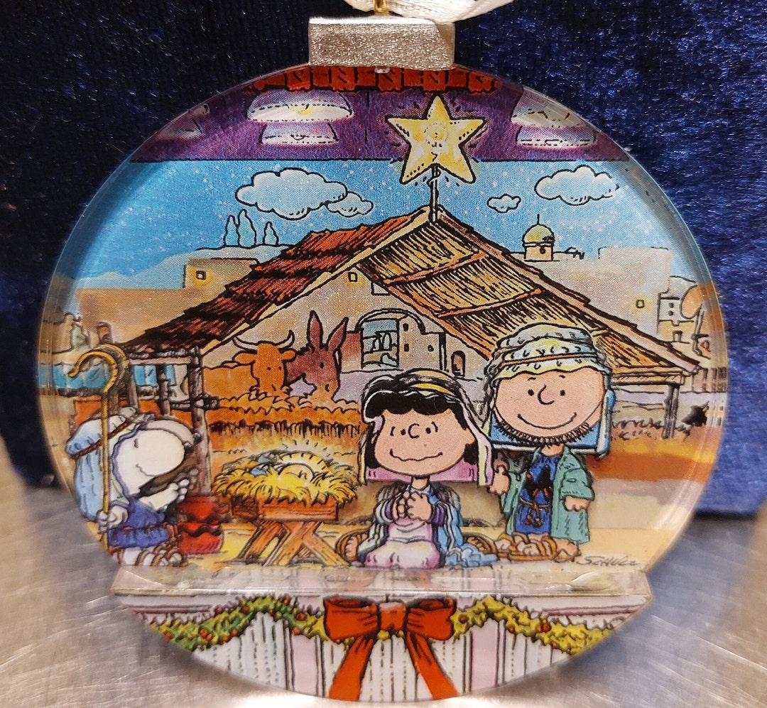 3D Peanuts, Nativity Scene Christmas Ornament Featuring Snoopy, Lucy ...
