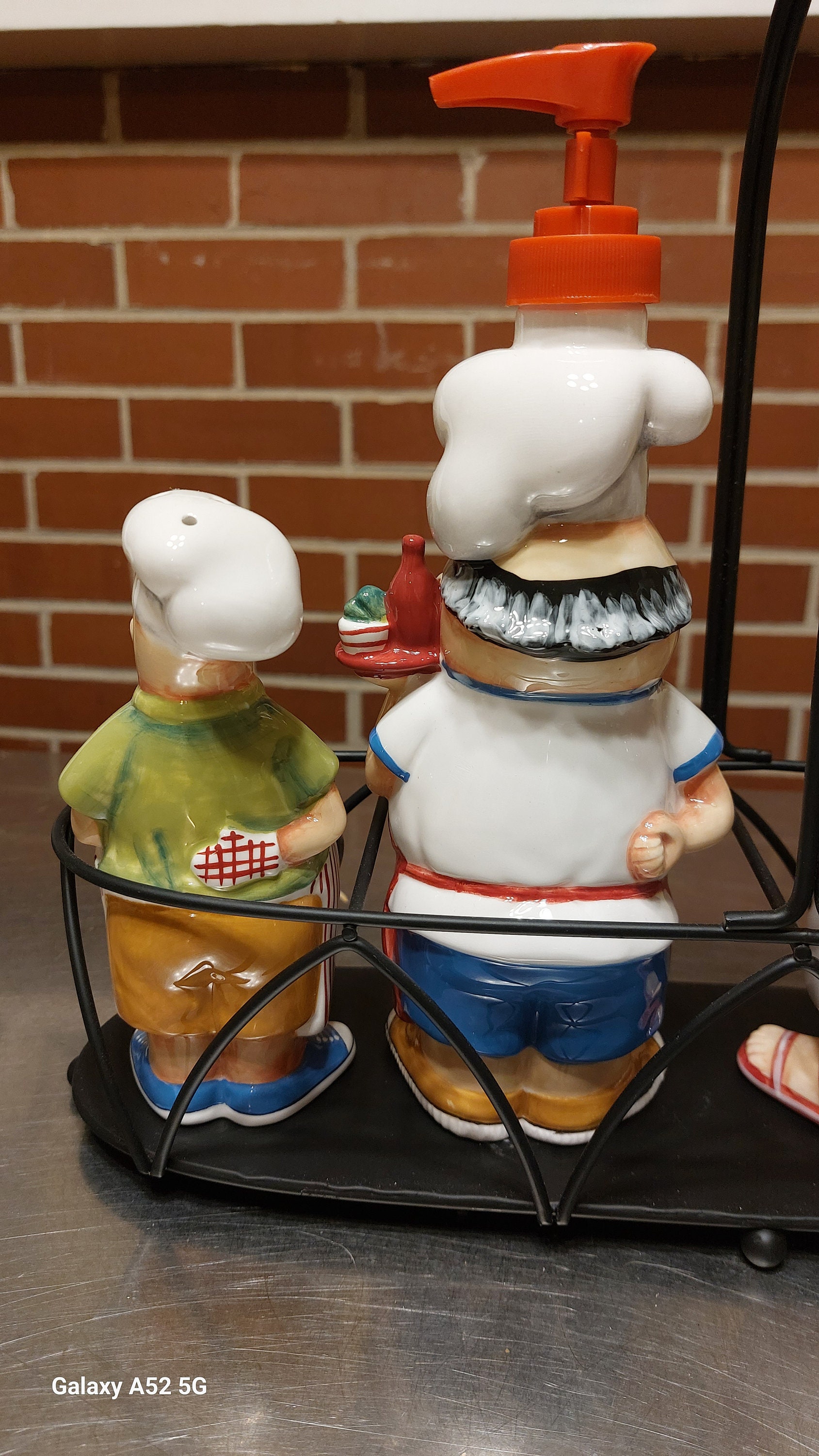 Tracy Flickinger BBQ 5 Piece Condiment Set Metal Caddy Outdoor - Etsy