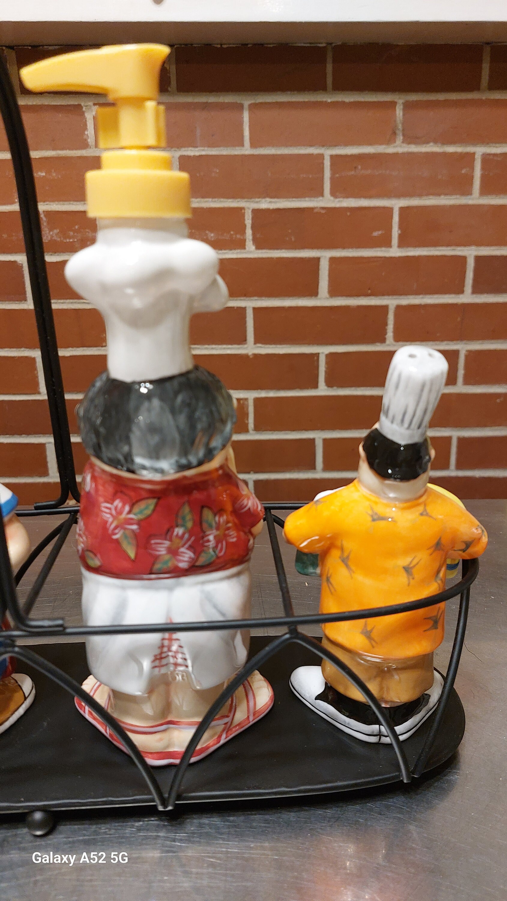 Tracy Flickinger BBQ 5 Piece Condiment Set Metal Caddy Outdoor - Etsy