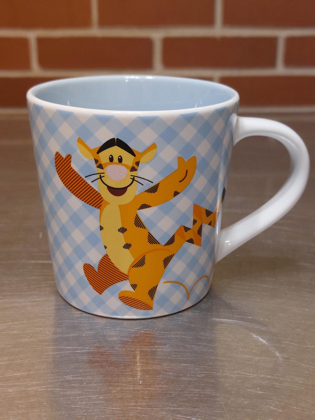 Disney Tigger Blue Checkered Small Ceramic Mug - Etsy