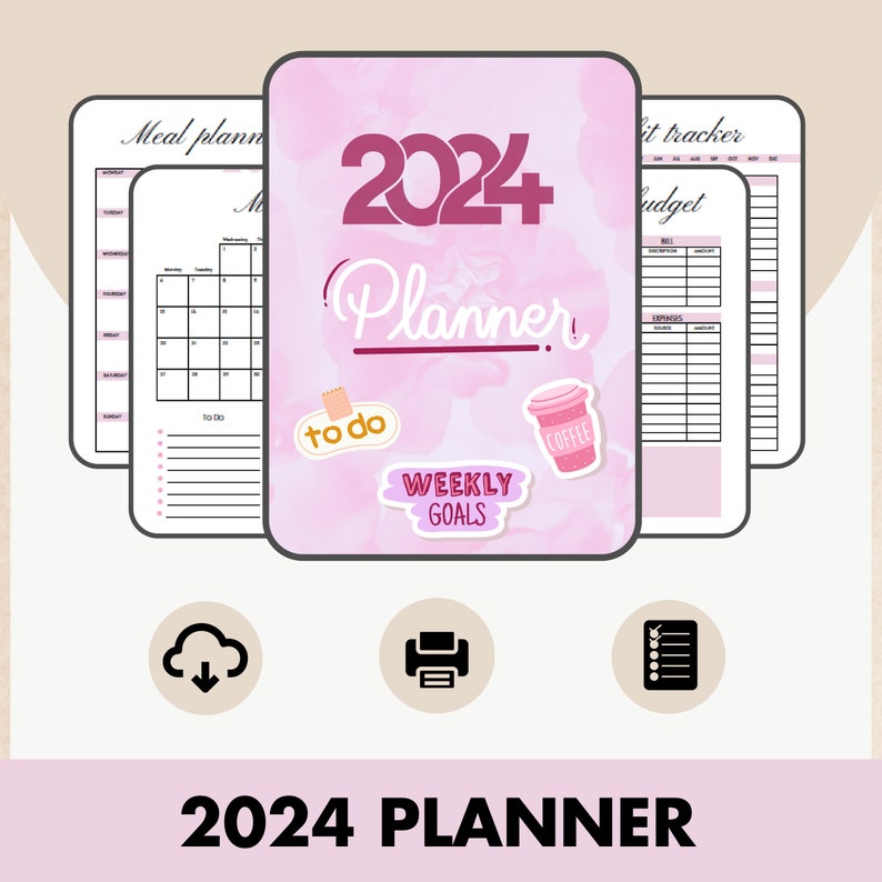 2024 Daily Planner / Daily Agenda /daily Diary for Goal-setting / Habit ...