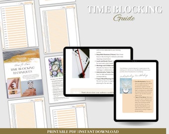 Time Blocking Planner Printable-block Schedule Planner-adhd Planner ...