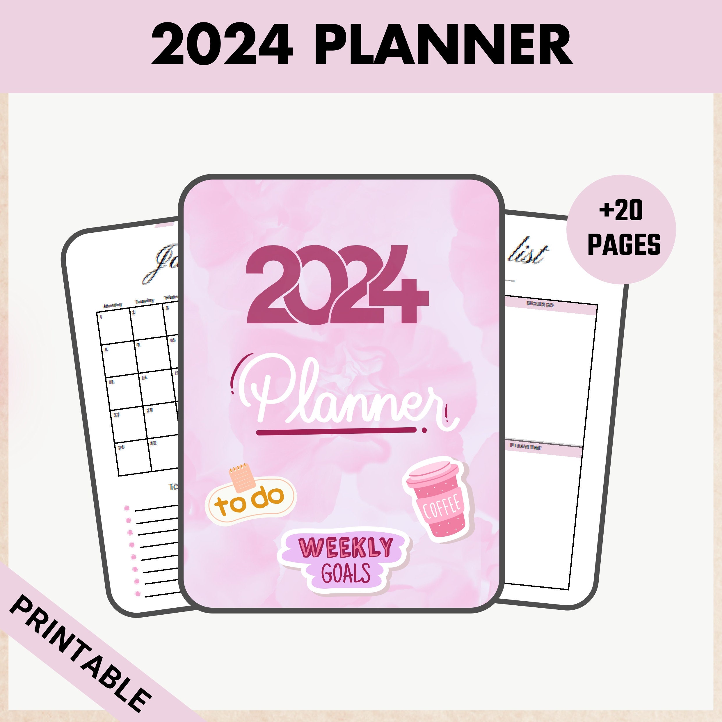 2024 Daily Planner / Daily Agenda /daily Diary for Goal-setting / Habit ...