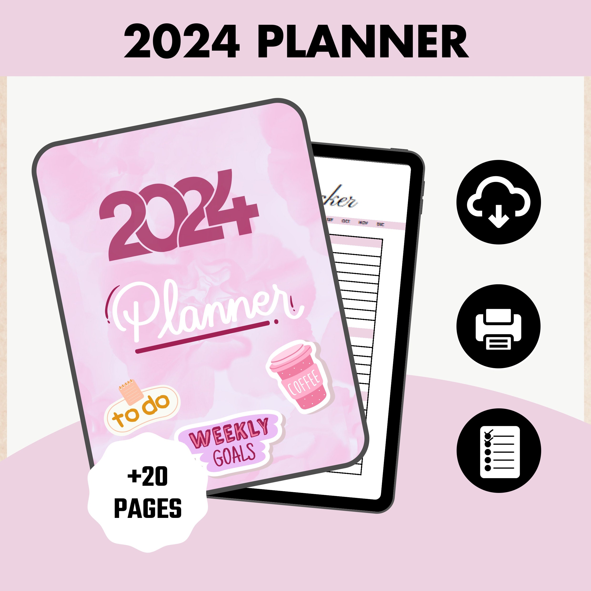 2024 Daily Planner / Daily Agenda /daily Diary for Goal-setting / Habit ...