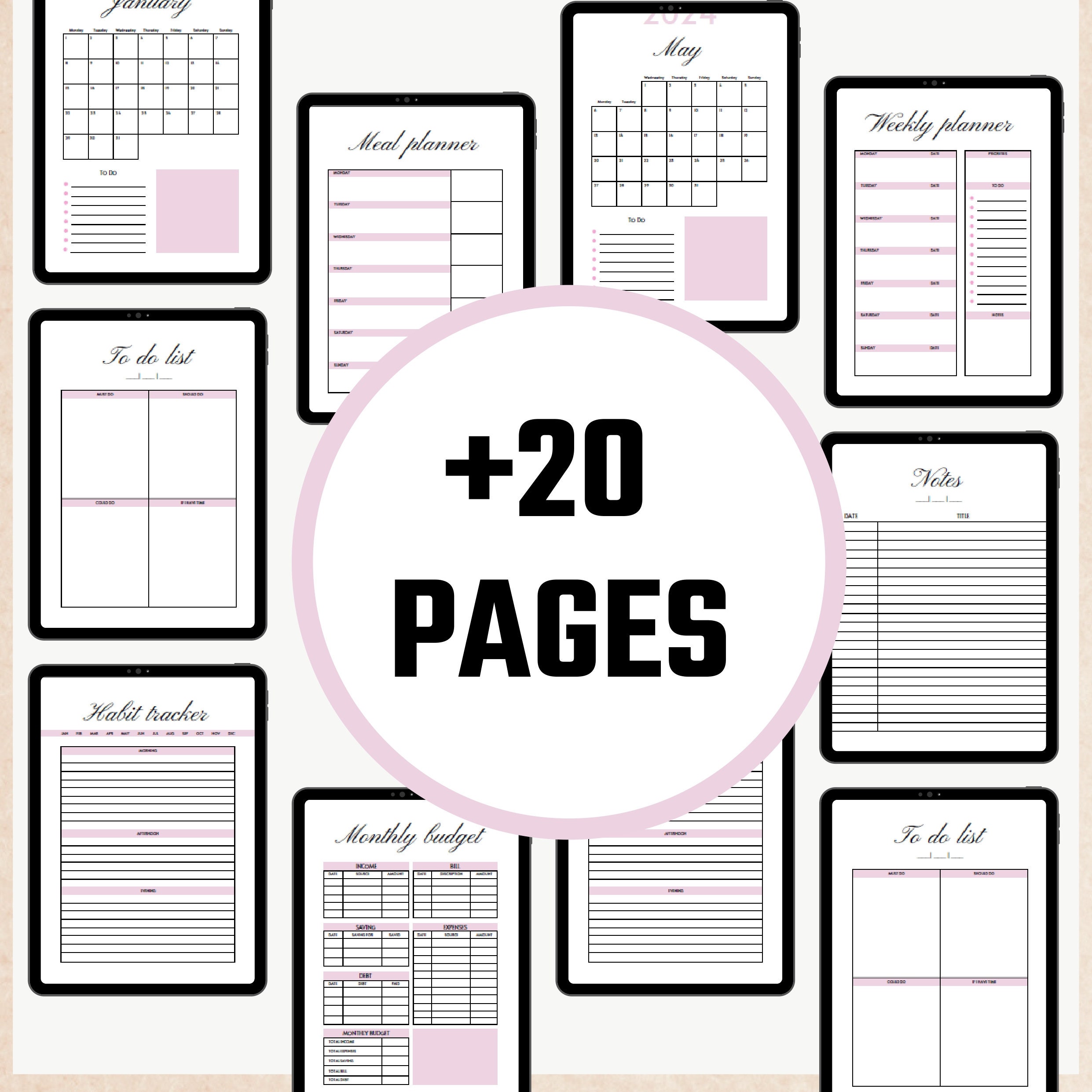 2024 Daily Planner / Daily Agenda /daily Diary for Goal-setting / Habit ...