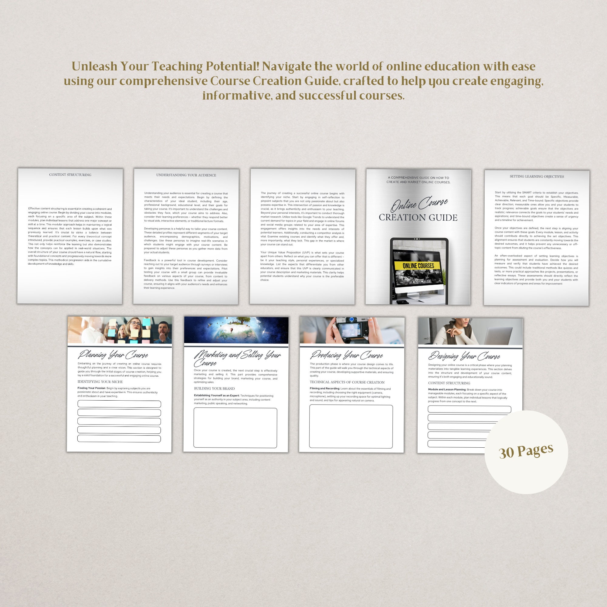 Course Creator Guide Course Workbook Online Course Creator Course ...