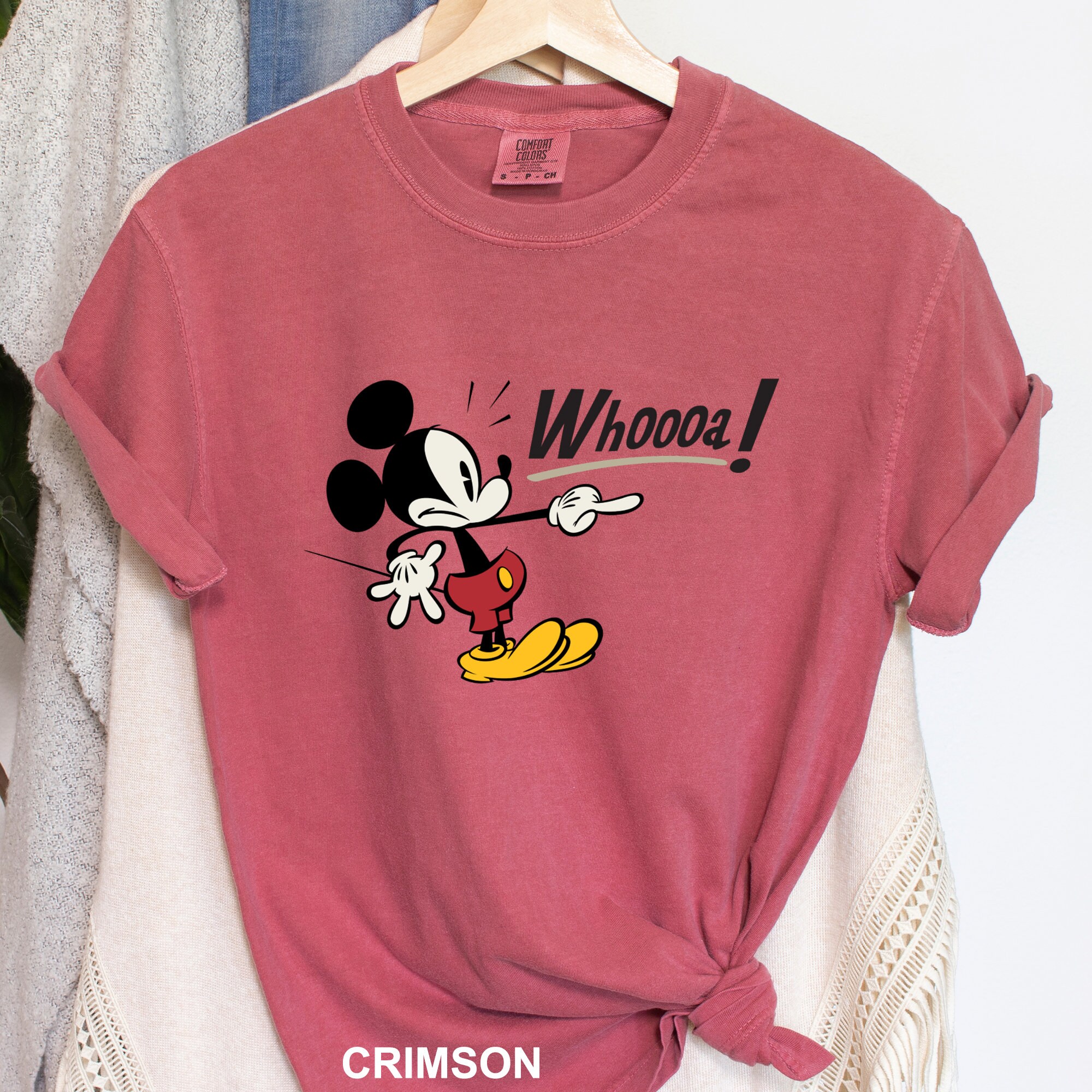 Disney Mickey Mouse Whoooa Shirt, Comfort Colors Disney Shirt, Disney ...