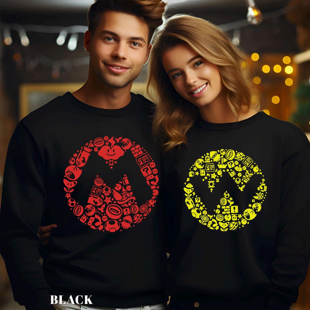 Super Mario Logo Sweatshirt, Super Mario Group Sweatshirt, Super Mario ...