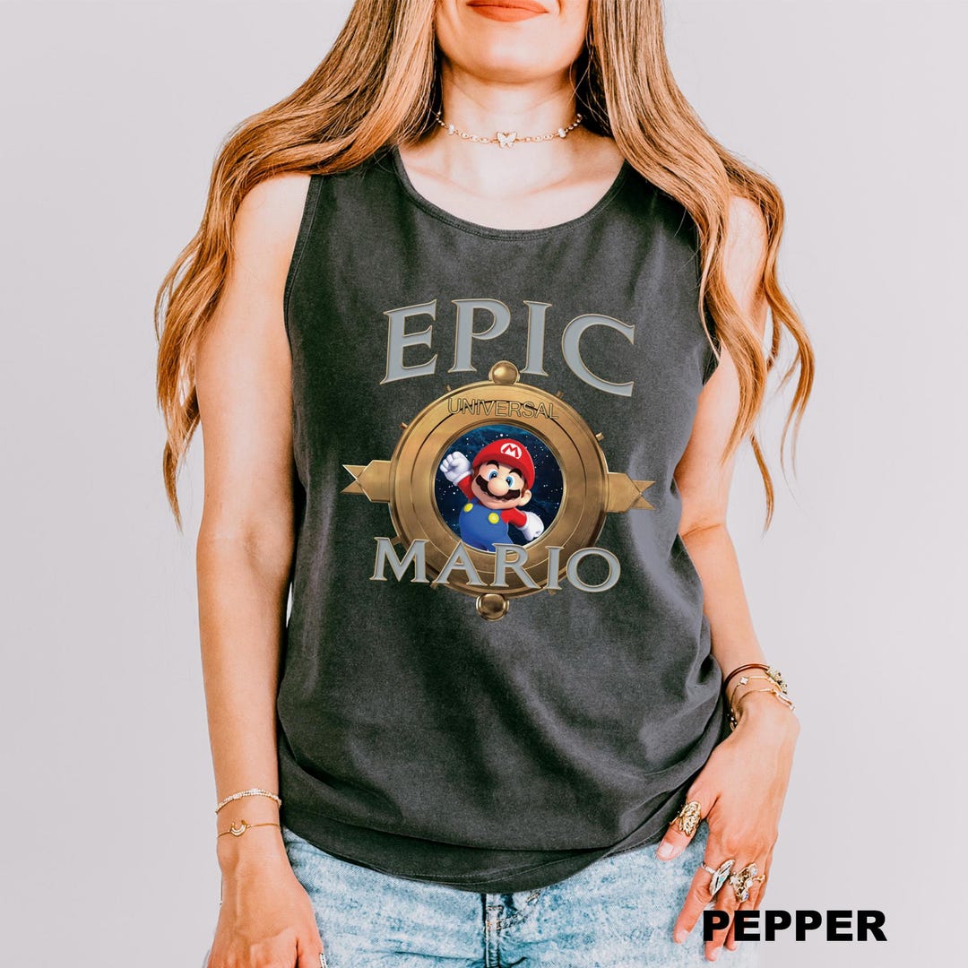 Epic Universe Mario Tank Top, Comfort Colors Tank Top, Universal Epic ...