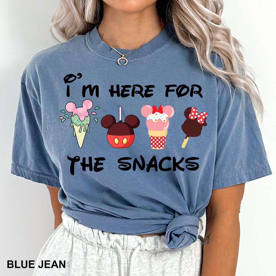 I'm Here for the Snacks Shirt, Comfort Colors Disney Shirt, Disney ...