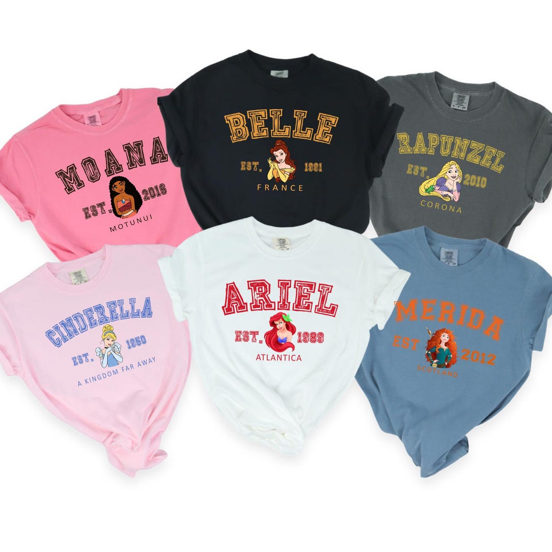 Disney Princesses Shirt, Custom Disney Princesses Shirt, Disneyworld Shirts, Customize Disney ...