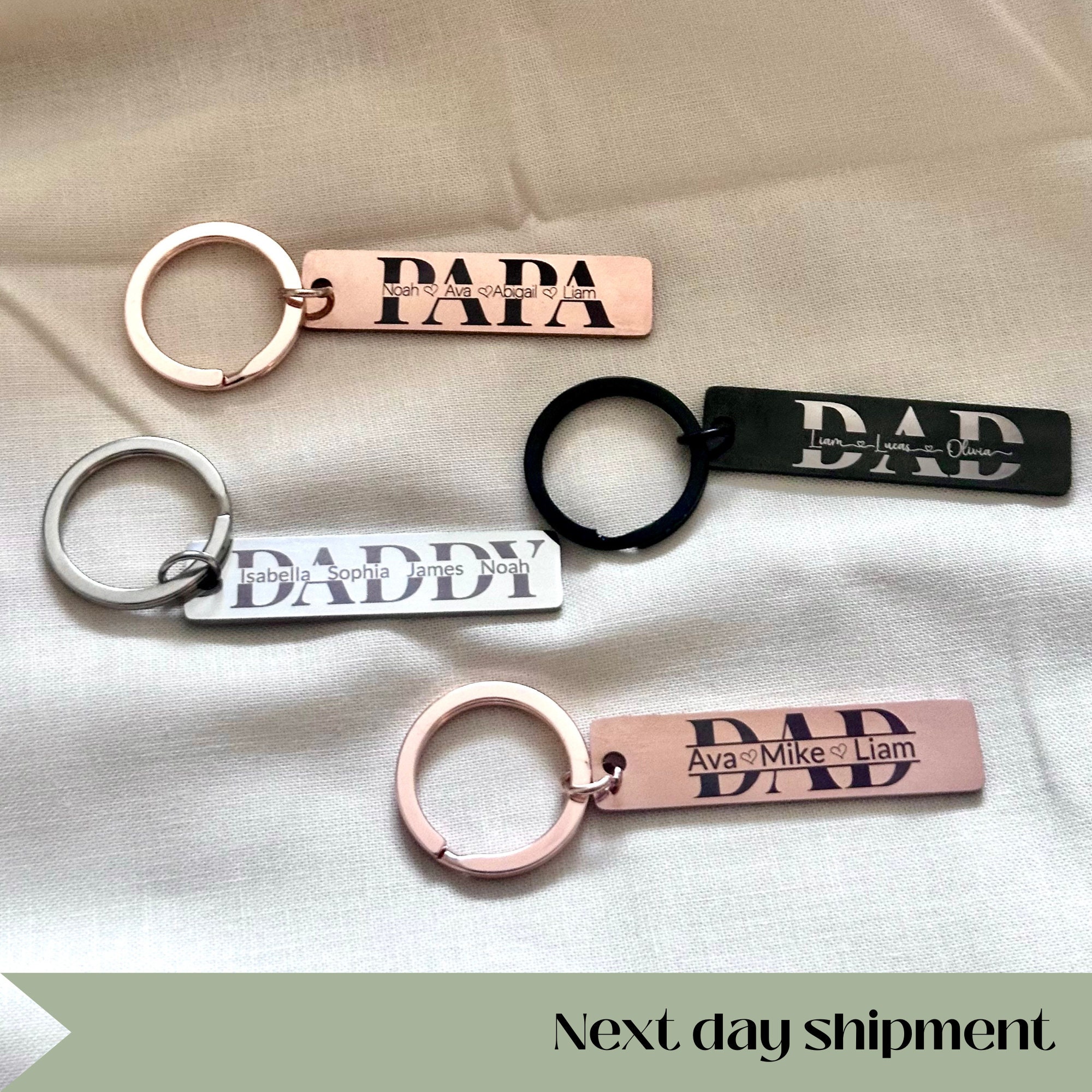 Personalized Engraved Stainless Steel Keychains, Customizable Key ...