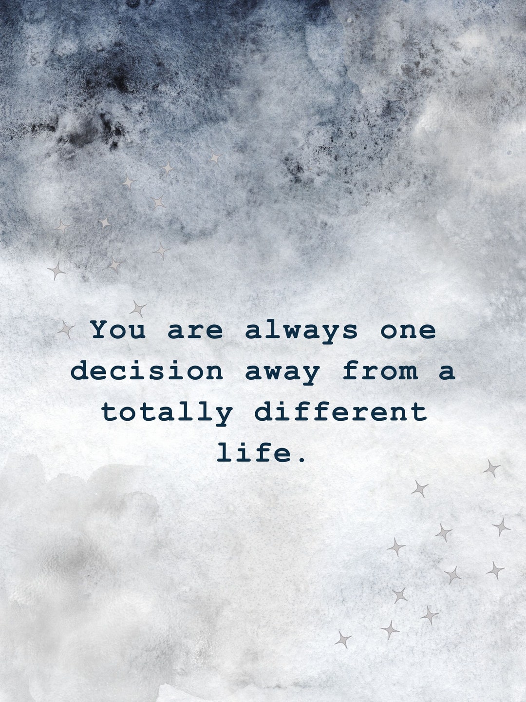 One Decision Away DIGITAL Poster - Etsy