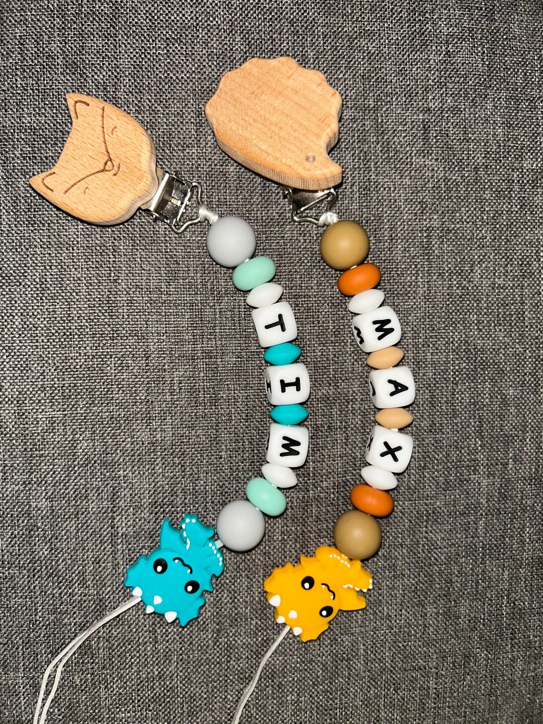 Lot 2 Personalized Pacifier Clip - Etsy