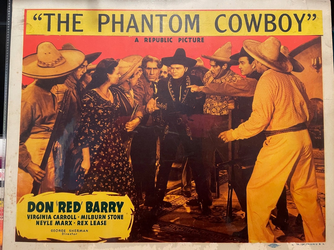 The Phantom Cowboy (1941) Western Movie Lobby Card W/ Don 'red' Barry ...