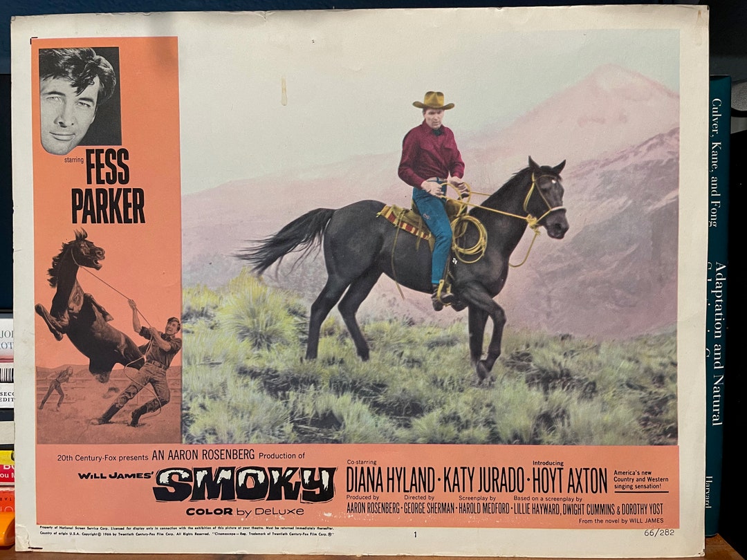 Will James' 'smoky' (1966) Western Movie Lobby Card W/ Fess Parker (66/ ...
