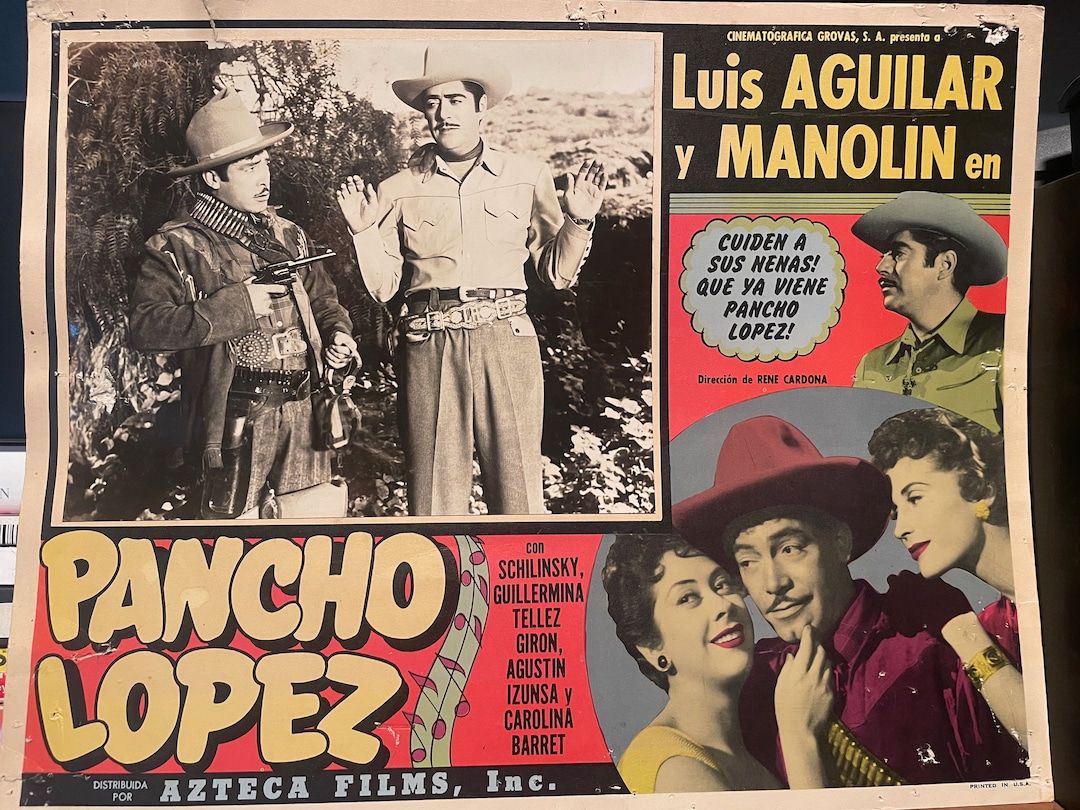 Pancho Lopez (1957) Spanish Western Movie Lobby Cards W/ Manolin & Luis ...