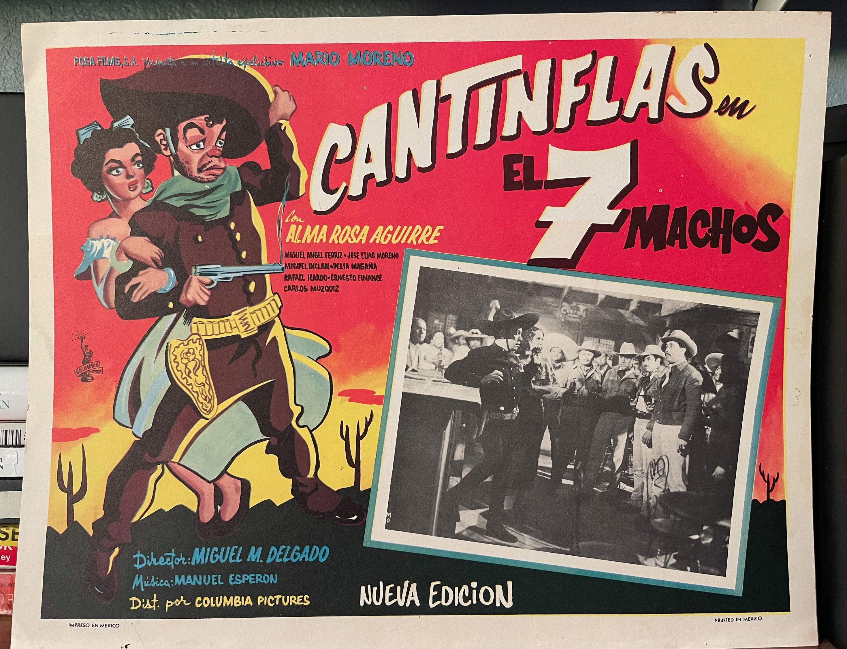 El Siete Machos (1951) Spanish Western Movie Lobby Card W/ Cantinflas ...