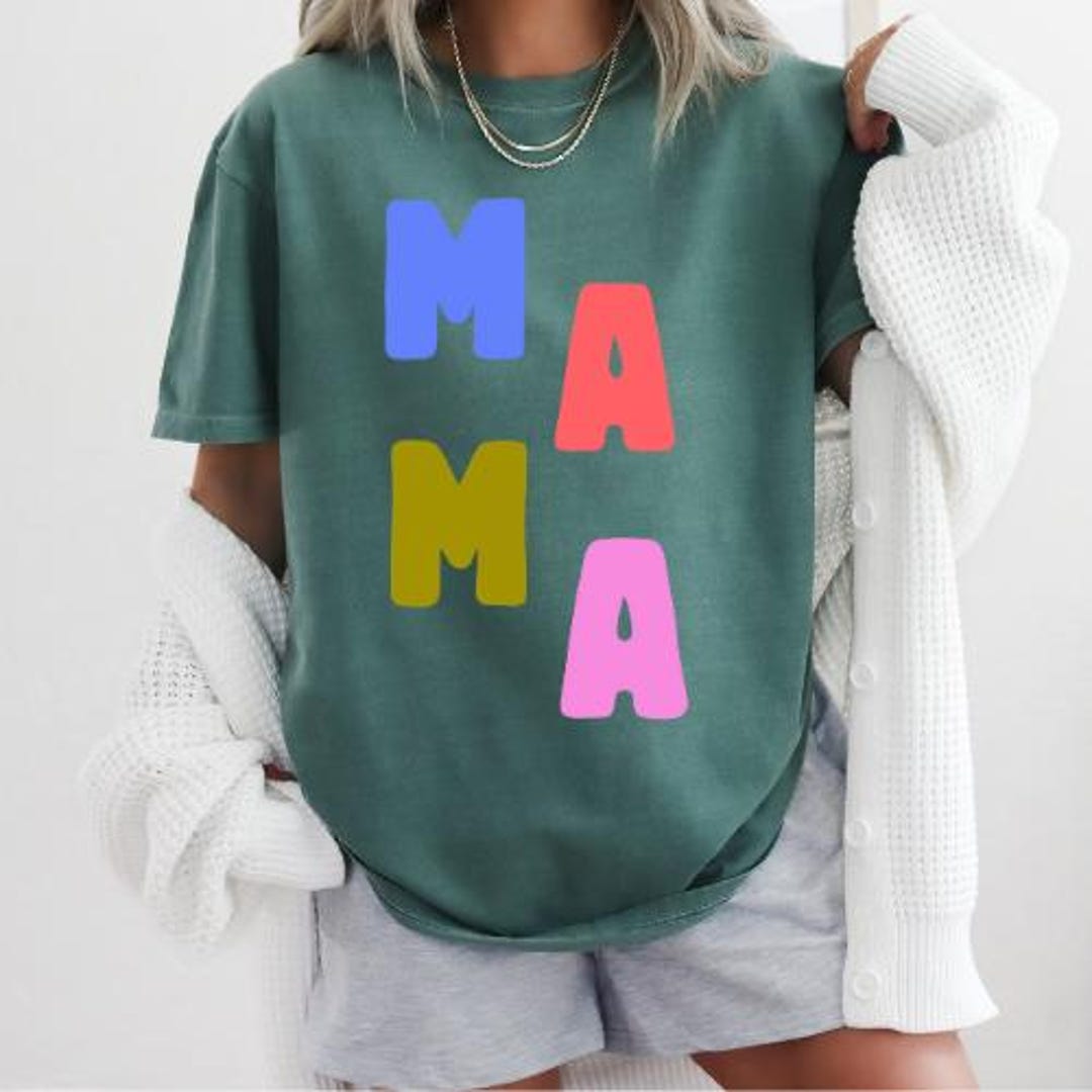 Colorful Mama Block T-shirt SVG PNG | Digital Files | MAMA T-shirt ...