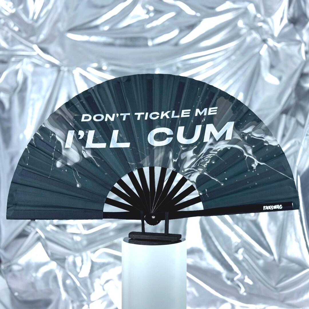 Bold and Fun Pride Fan Dont Tickle Me Ill Cum Folding Hand Fan for ...