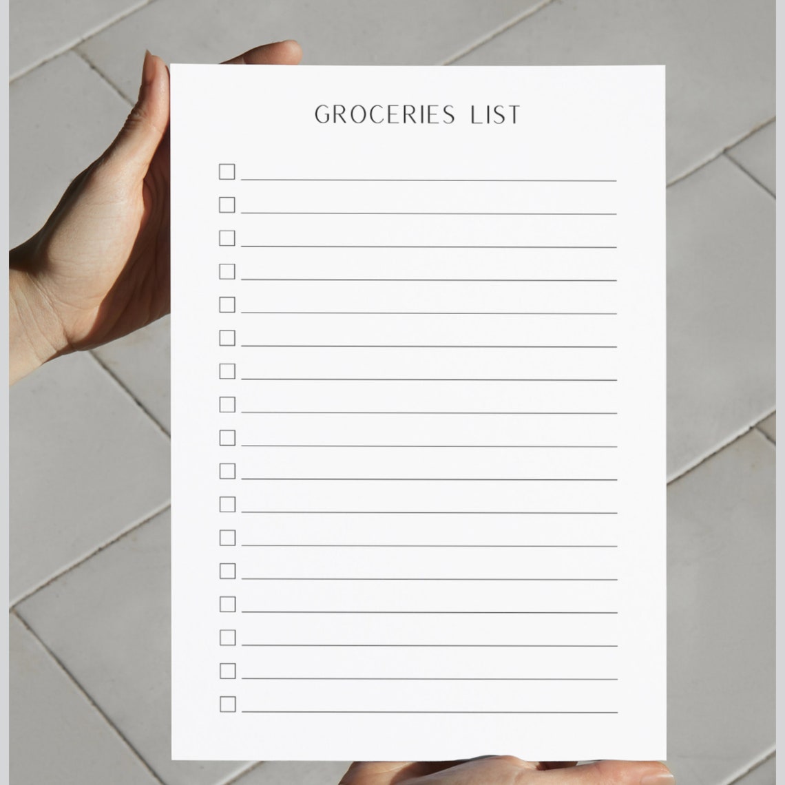 Minimalist Printable Weekly Meal Planner With Bonus Groceries List ...