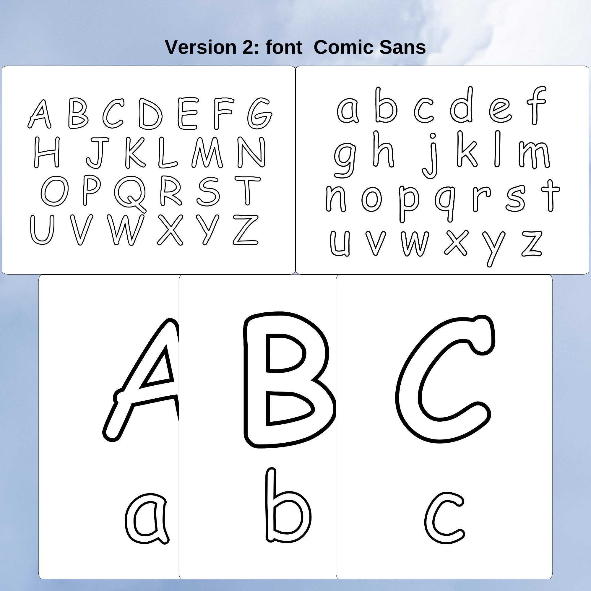 Printable Alphabet Coloring Pages/ ABC Uppercase & Lowercase/preschool ...
