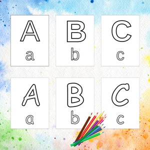 Printable Alphabet Coloring Pages/ ABC Uppercase & Lowercase/preschool ...