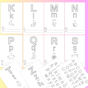 Printable ABC Alphabet Coloring Pages for Kids Letters Learning ...