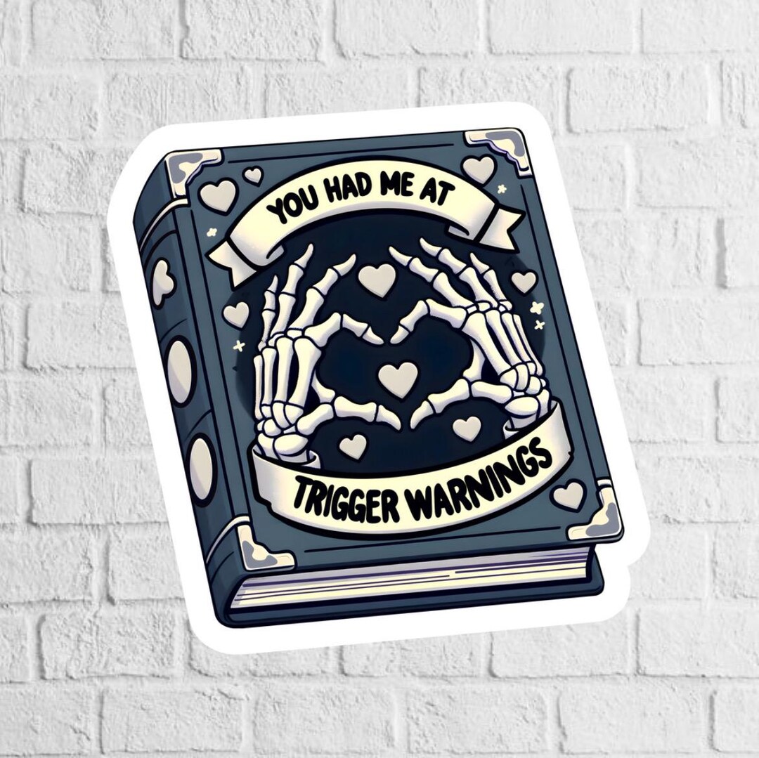 Trigger Warning Lover Sticker: Bookish Kindle Reader Decal - Etsy
