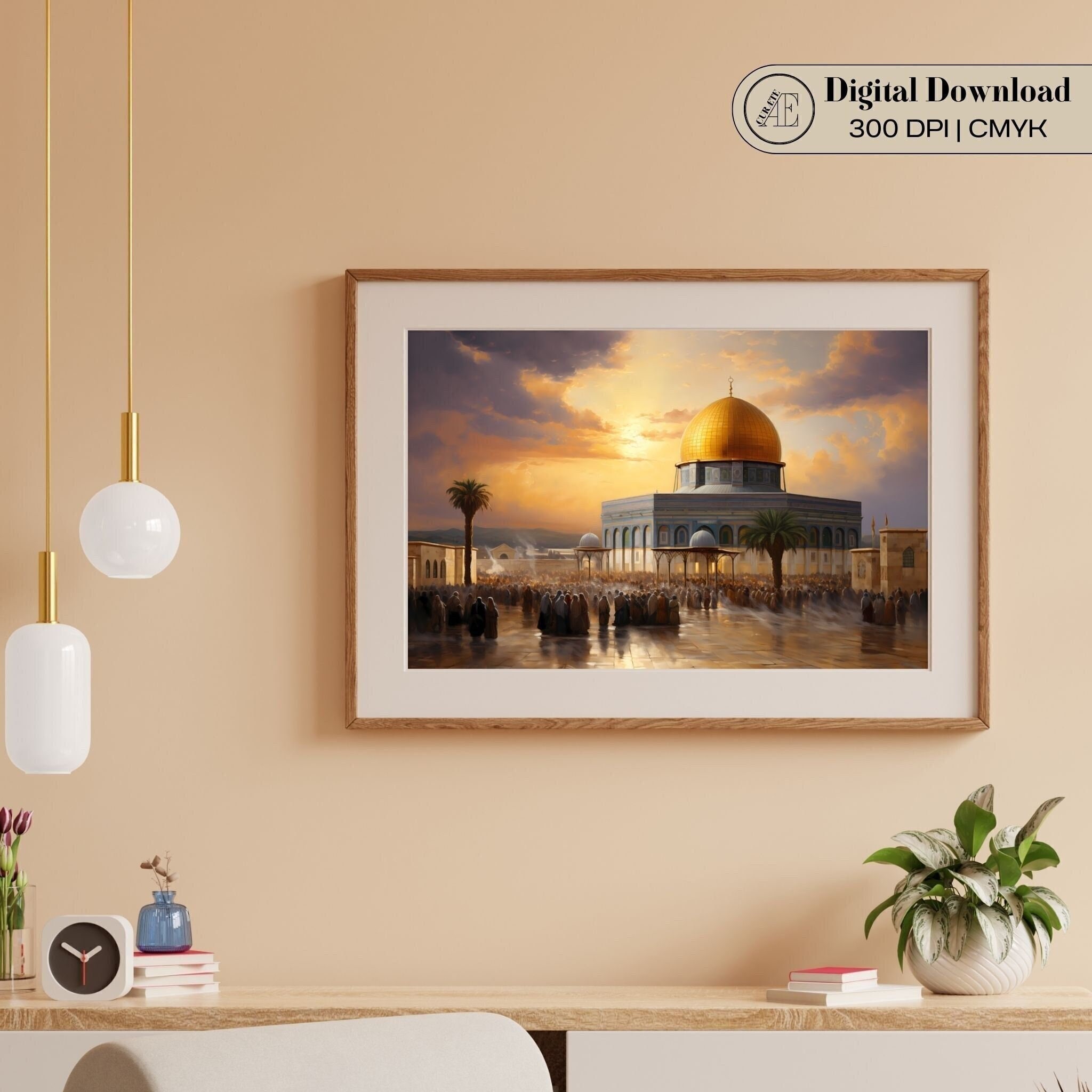 Printable Al-aqsa Mosque Art | Jerusalem Masjid Print | Digital ...